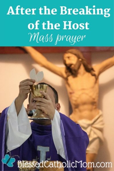 After the Breaking of the Host Mass Prayer - Blessed Catholic Mom for ...