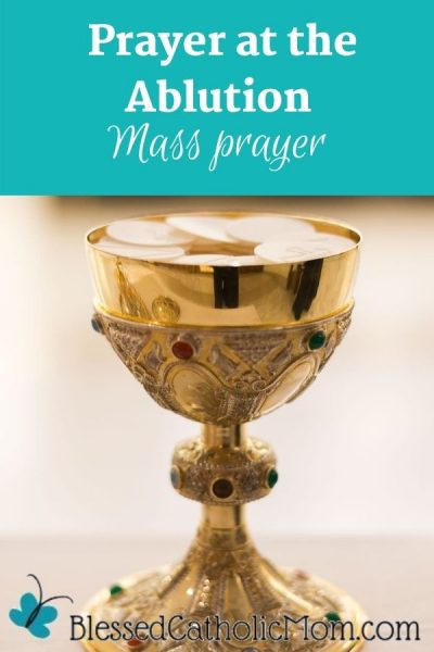 Prayer at the Ablution Mass Prayer - Blessed Catholic Mom before Holy ...