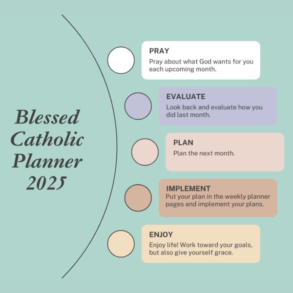 Blessed Catholic Planner for 2025 - Blessed Catholic Mom